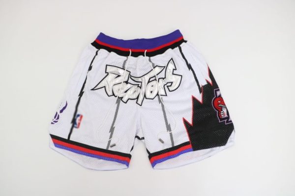Toronto Raptors Shorts White - Basketball Shorts Store