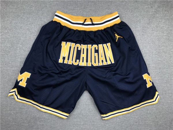University of Michigan Shorts Navy - Basketball Shorts Store