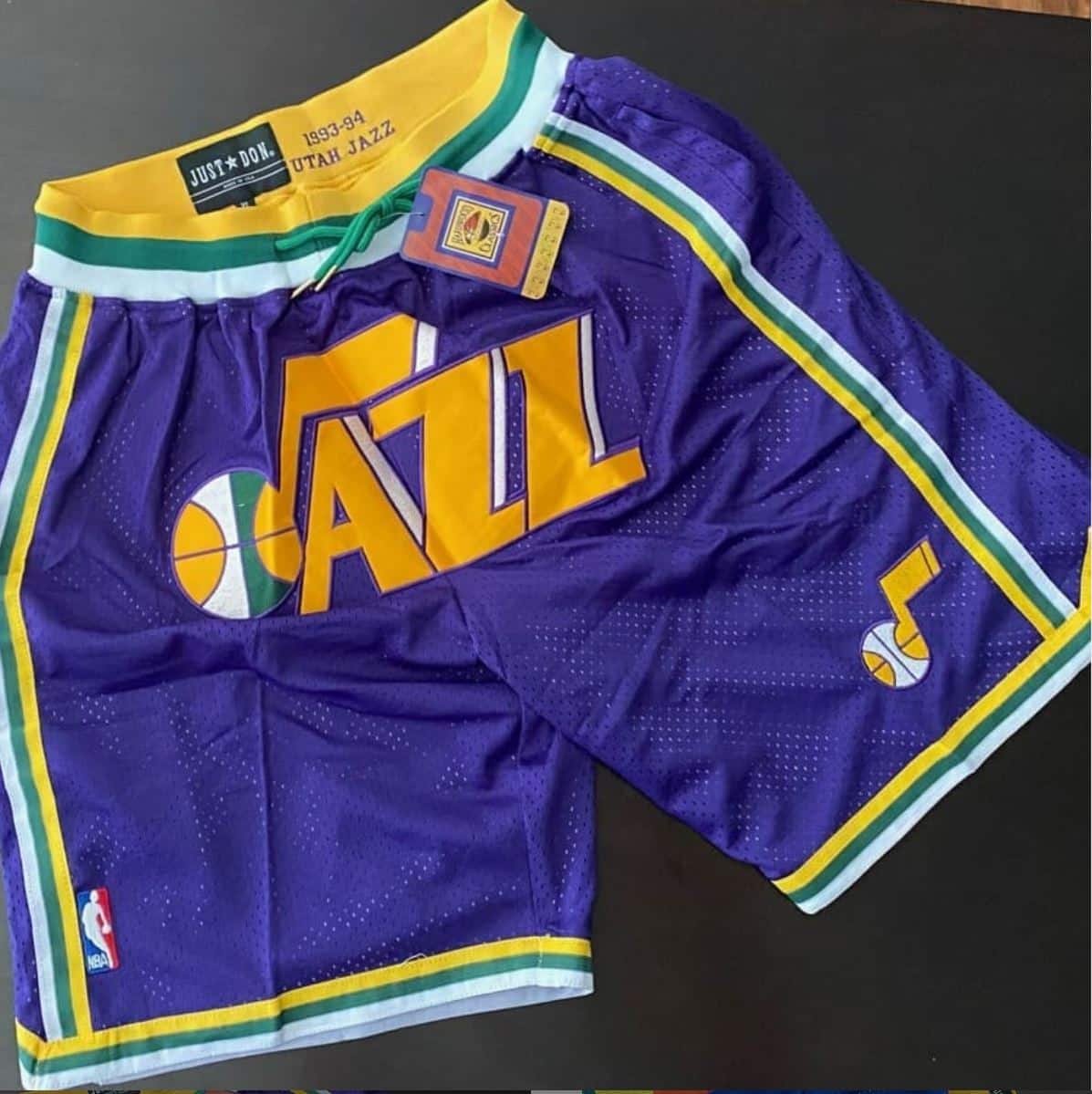 Utah Jazz Throwback Shorts 90s - Retro Basketball Shorts Vintage ...