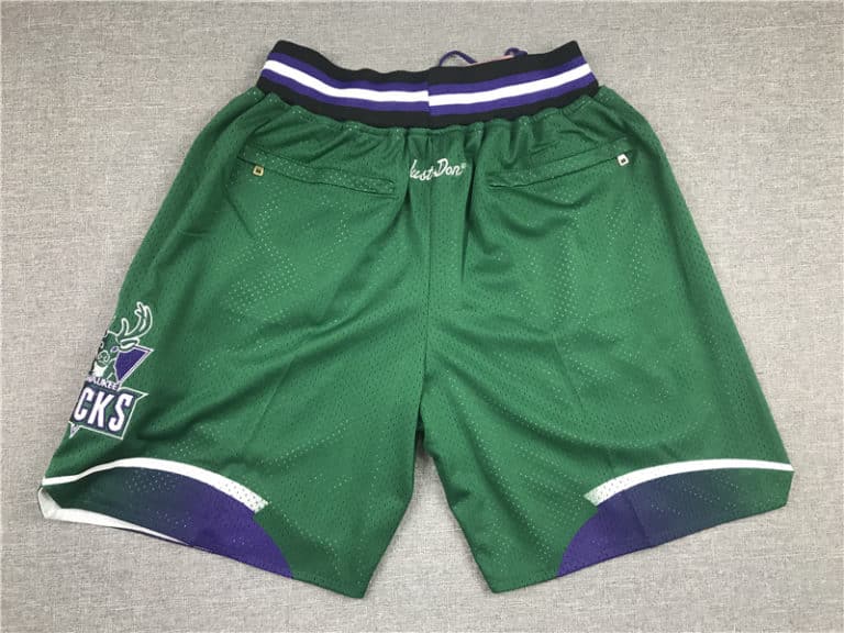 Milwaukee Bucks Green 95-96 Shorts - Basketball Shorts Store