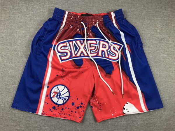 Philadelphia 76ers 1996-97 Hyper Hoops Shorts - Basketball Shorts Store