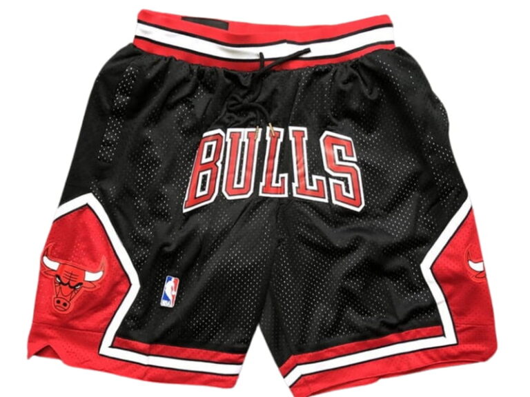 Chicago Bulls Black and Red Basketball Shorts - Basketball Shorts Store