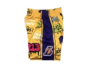 Los Angeles Lakers Slap Sticker Swingman Shorts - Basketball Shorts Store